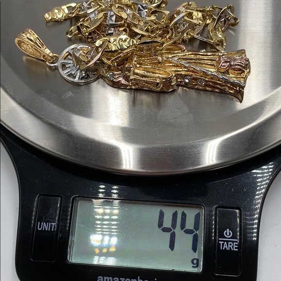 Accessories | Grim Reaper And Chain 3 Tone Gold Plated | Poshmark